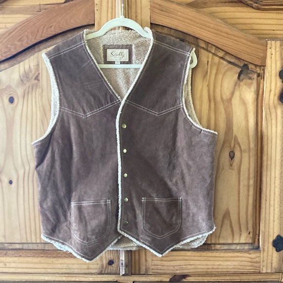 Scully | Jackets & Coats | Mens Scully Tan Brown Suede Leather Vest ...